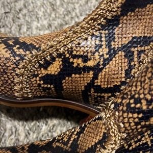 Chelsea & Violet | Shoes | Lucy Snakeskin Embossed Leather Ankle Boots ...
